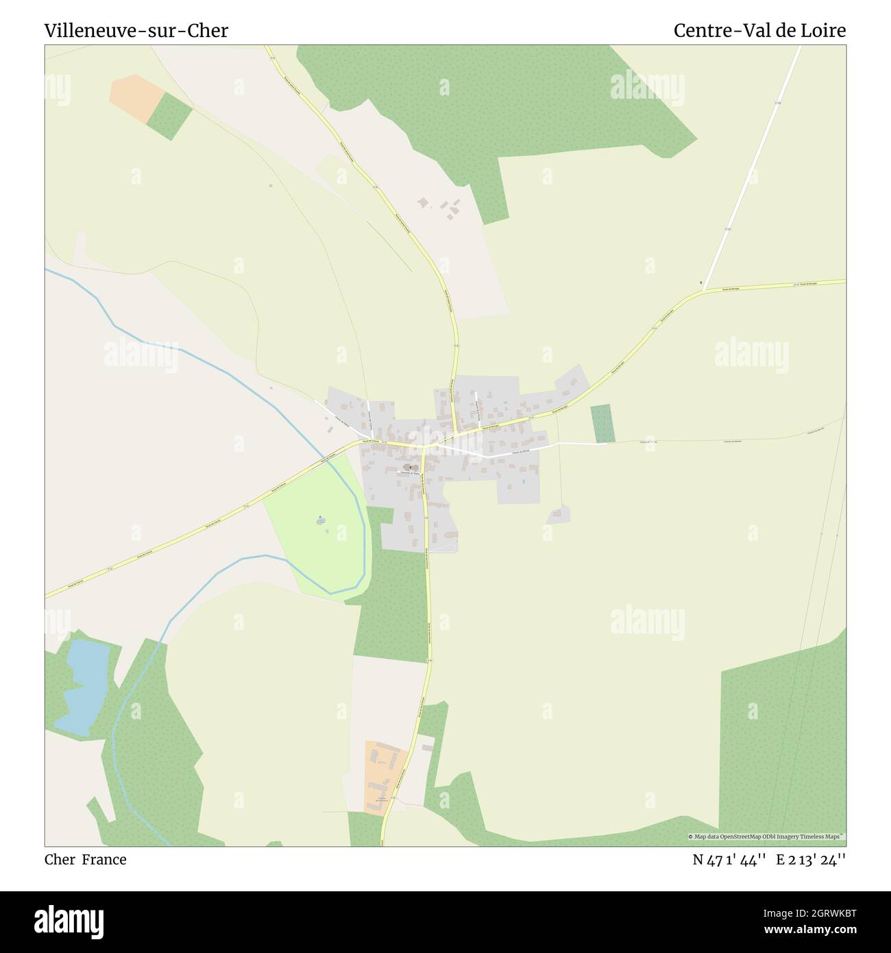 Villeneuve-sur-Cher, Cher, Frankreich, Centre-Val de Loire, N 47 1' 44 ...