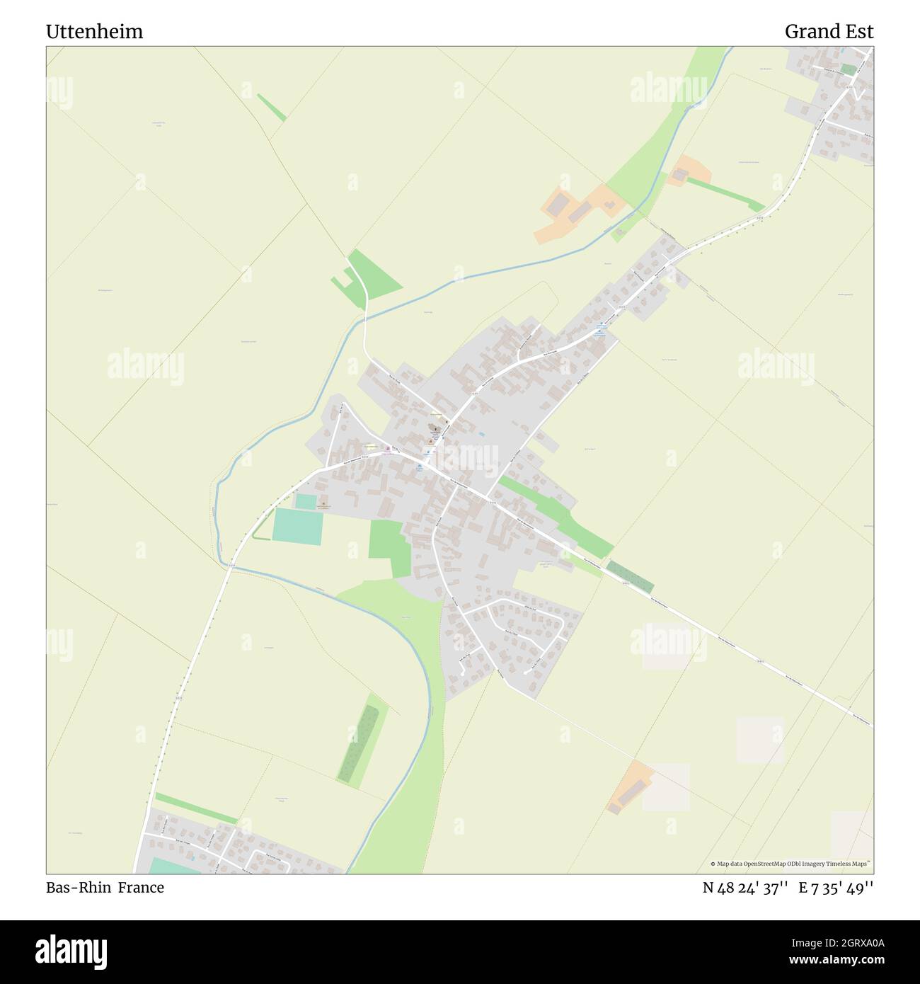Uttenheim, Bas-Rhin, Frankreich, Grand Est, N 48 24' 37'', E 7 35' 49 ...