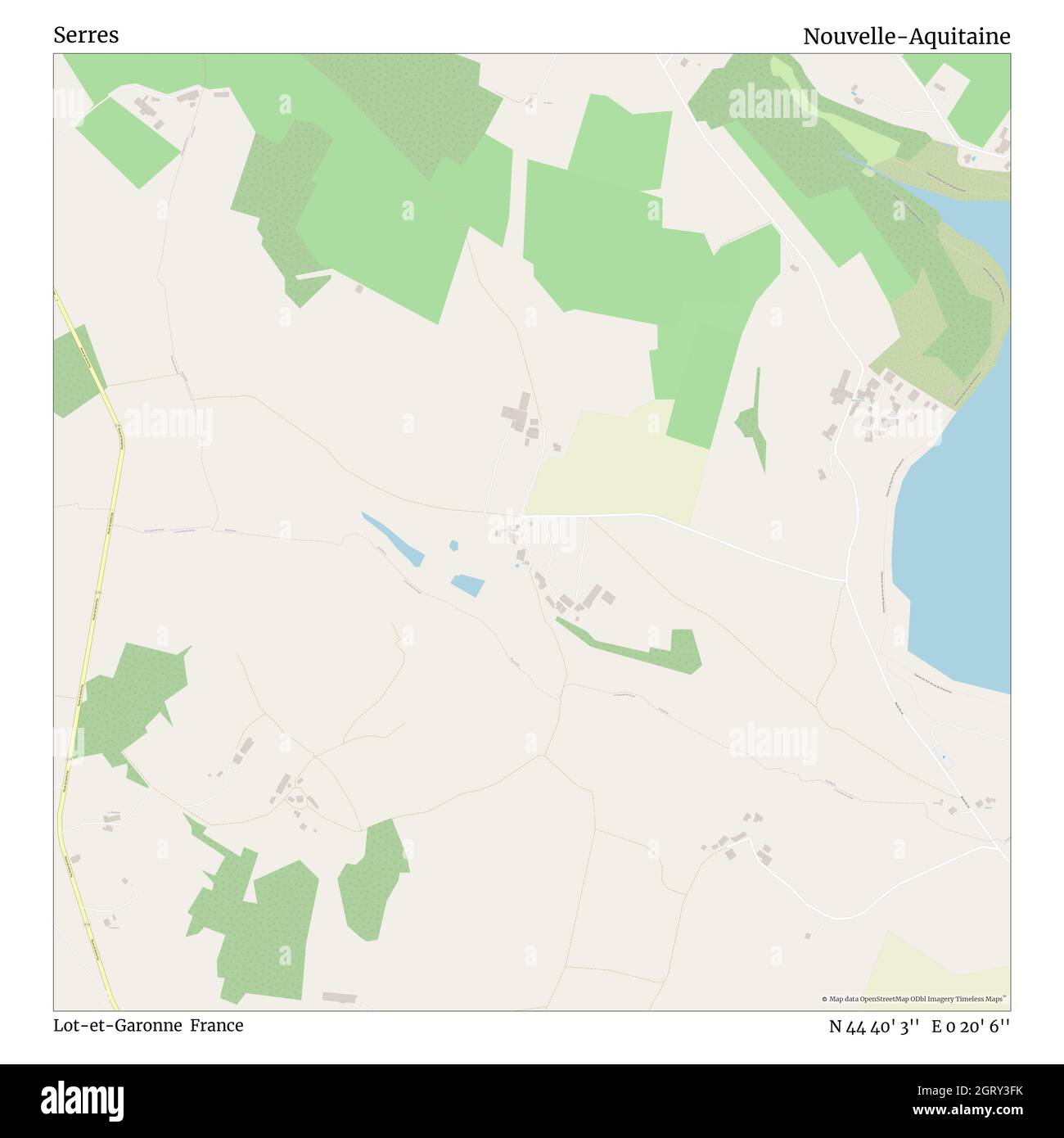 Serres, Lot-et-Garonne, Frankreich, Nouvelle-Aquitaine, N 44 40' 3'', E ...