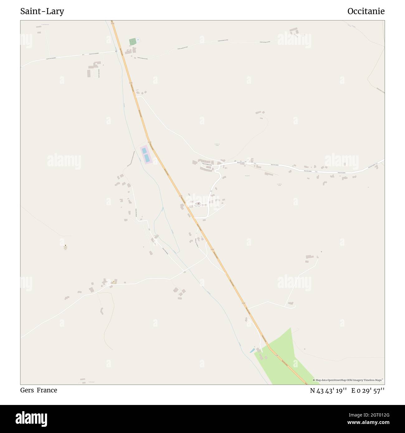 Saint-Lary, Gers, France, Oczitanie, N 43 43' 19'', E 0 29' 57'', map ...
