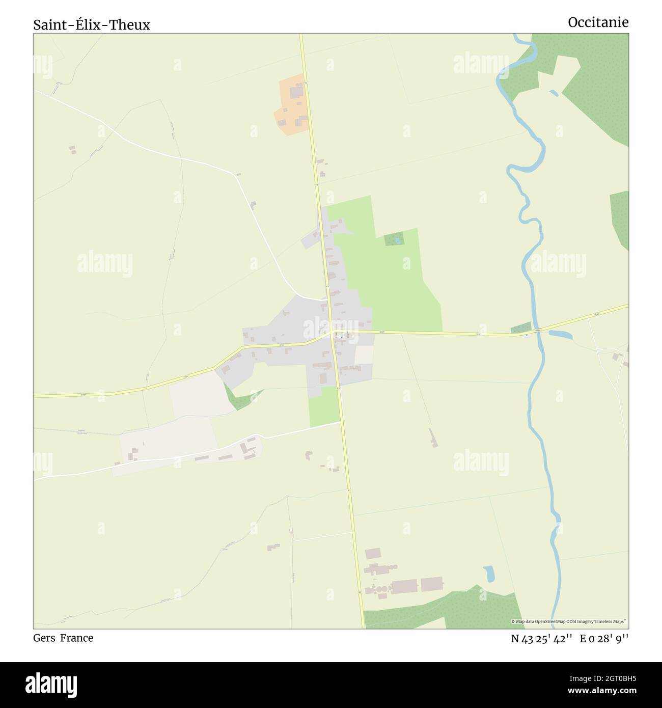 Saint-Élix-Theux, Gers, France, Orkitanie, N 43 25' 42'', E 0 28' 9 ...