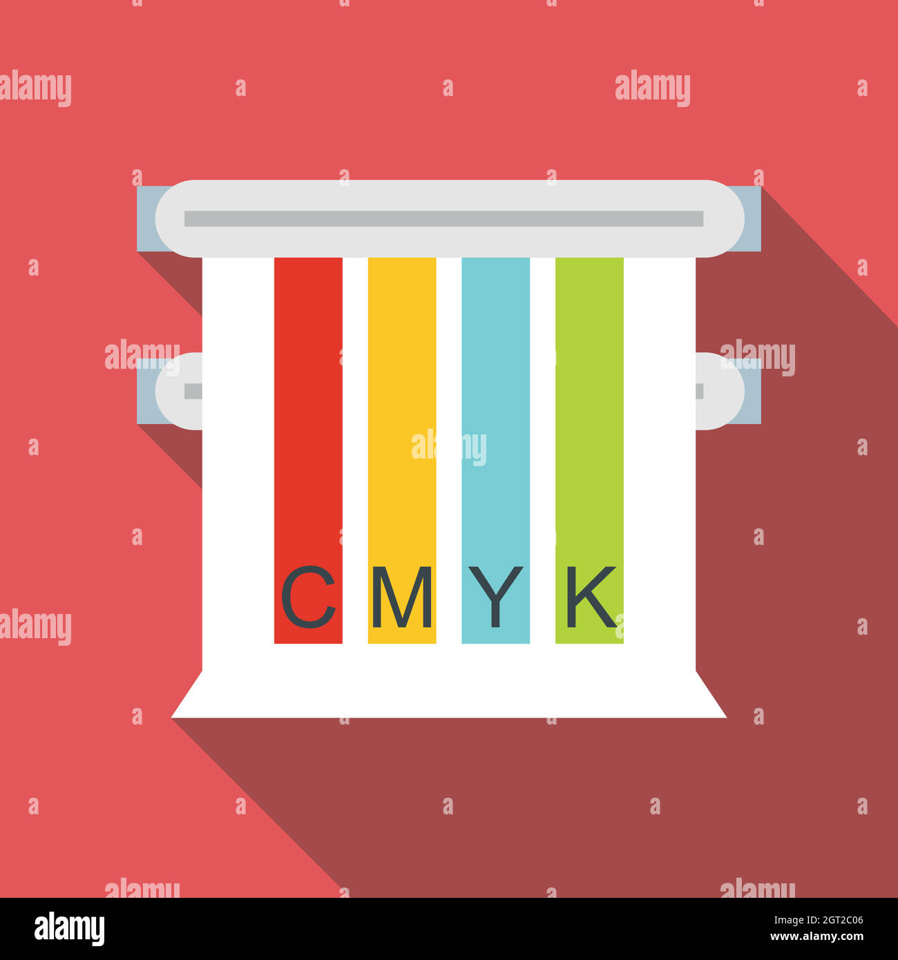 Farbig Cmyk Picker Symbol, flachen Stil Stock-Vektorgrafik - Alamy