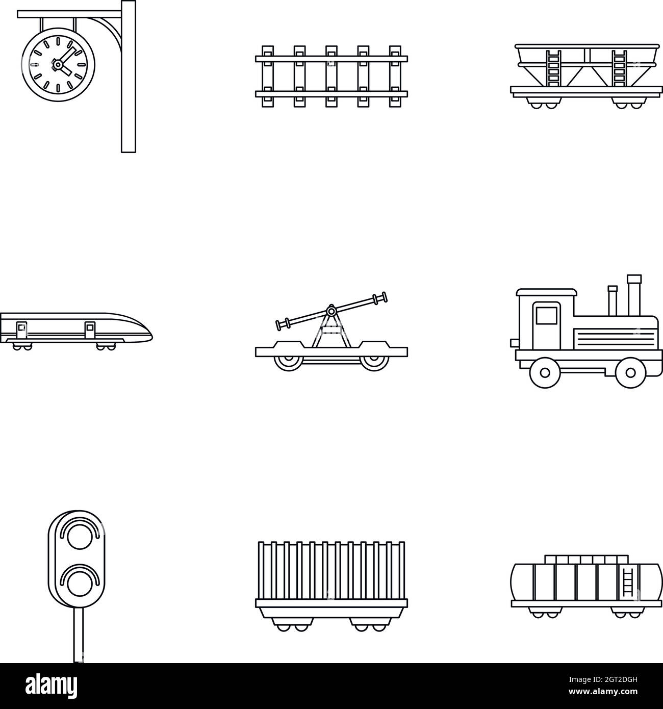 Bahngleise mit dem zug Stock-Vektorgrafiken kaufen - Alamy