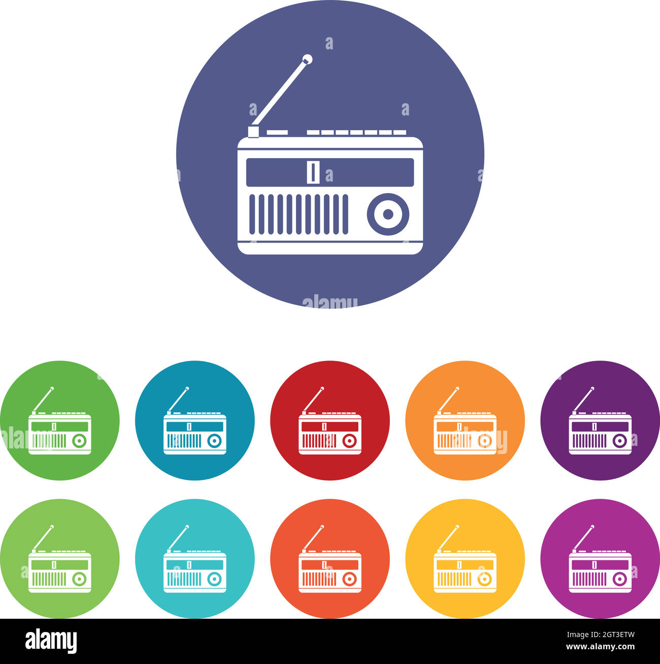Old vintage radio set Stock-Vektorgrafiken kaufen - Alamy