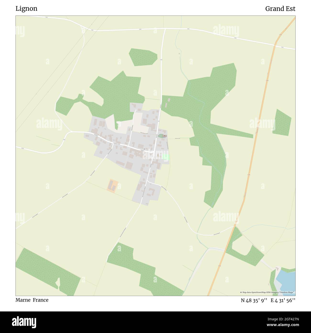 Lignon, Marne, France, Grand Est, N 48 35' 9'', E 4 31' 56'', map ...