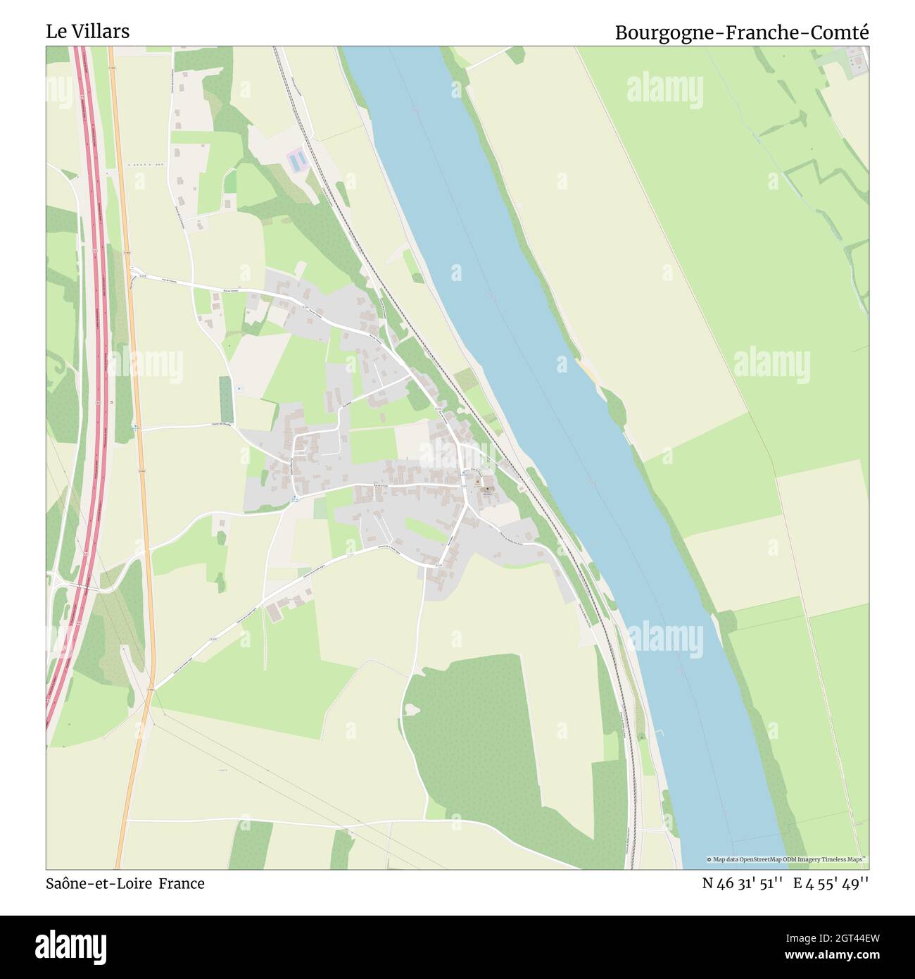 Le Villars, Saône-et-Loire, Frankreich, Bourgogne-Franche-Comté, N 46 ...