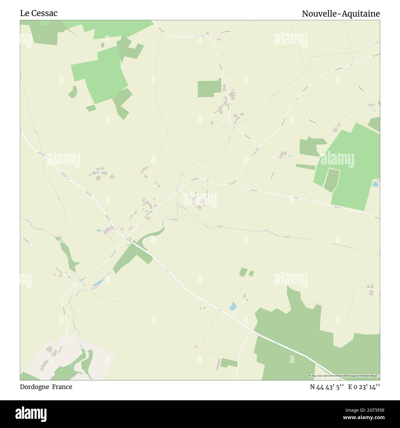 Le Cessac, Dordogne, Frankreich, Nouvelle-Aquitaine, N 44 43' 5'', E 0 ...
