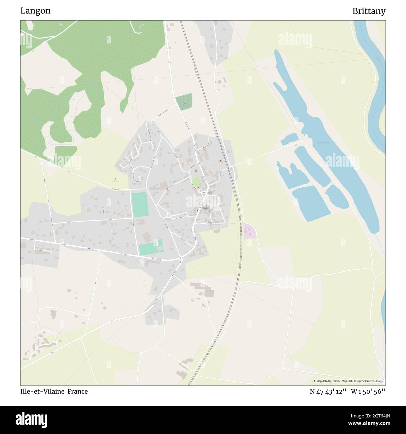 Langon, Ille-et-Vilaine, Frankreich, Bretagne, N 47 43' 12'', W 1 50 ...