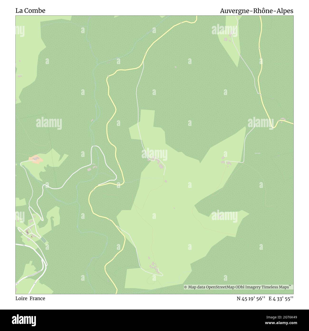 La Combe, Loire, Frankreich, Auvergne-Rhône-Alpes, N 45 19' 56'', E 4 ...