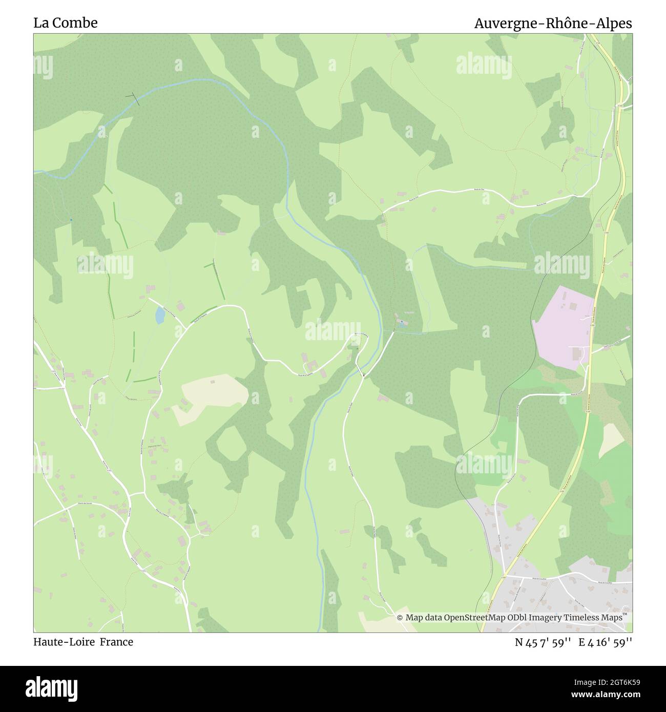 La Combe, Haute-Loire, Frankreich, Auvergne-Rhône-Alpes, N 45 7' 59 ...