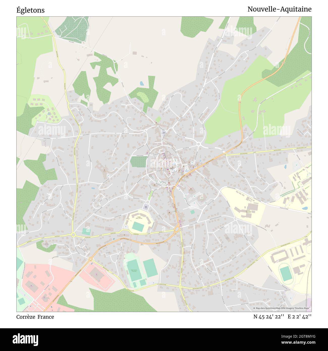 Égletons, Corrèze, Frankreich, Nouvelle-Aquitaine, N 45 24' 22'', E 2 2 ...