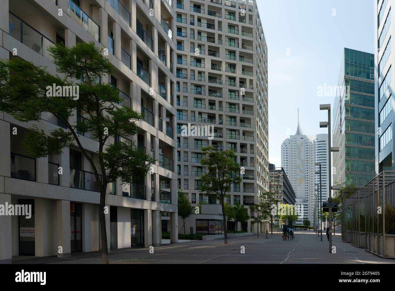 01 Juni 2019 Wien, Österreich - Donaucity, Wohngebiet im Vienna ...