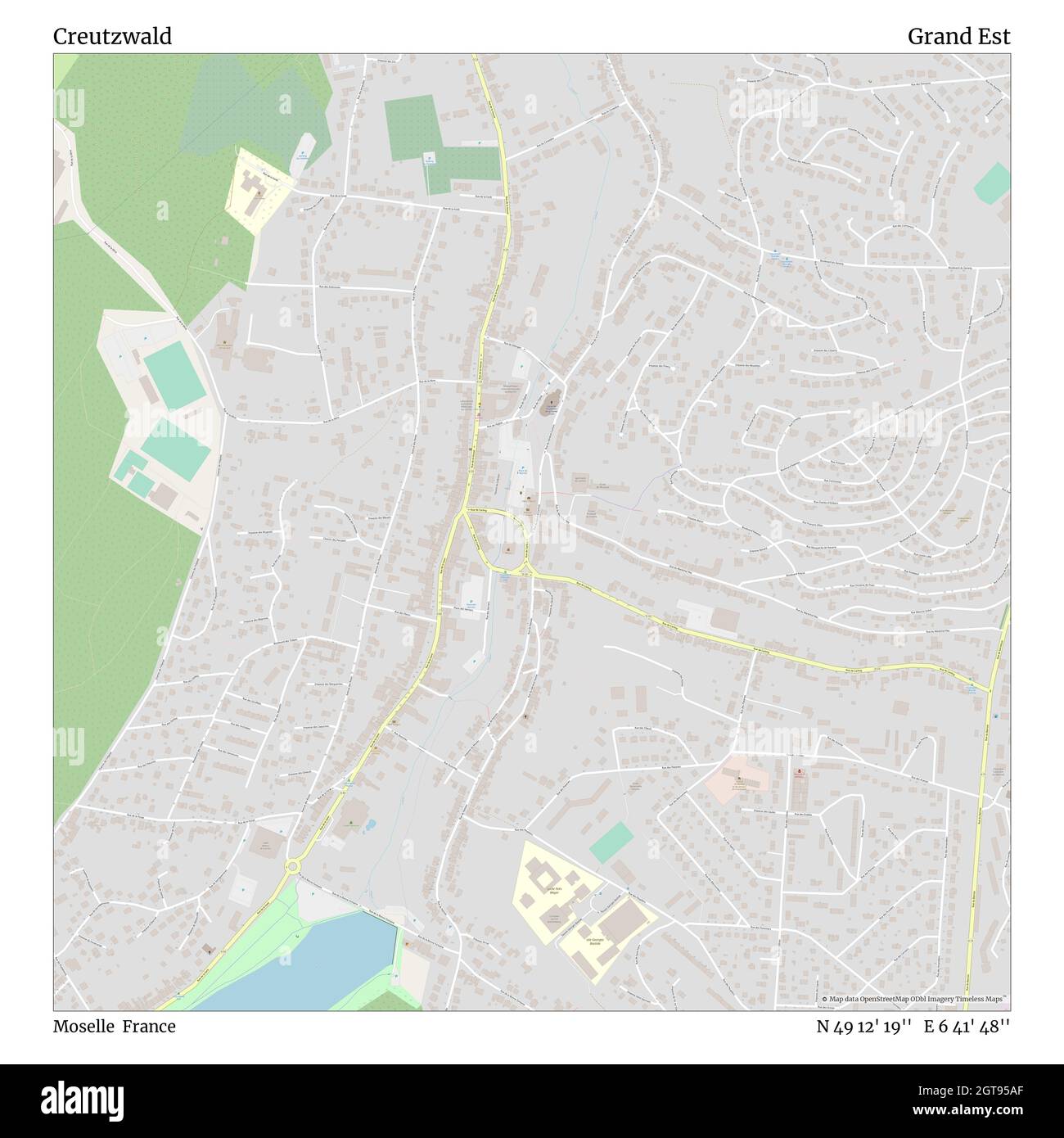 Creutzwald, Moselle, Frankreich, Grand Est, N 49 12' 19'', E 6 41' 48 ...
