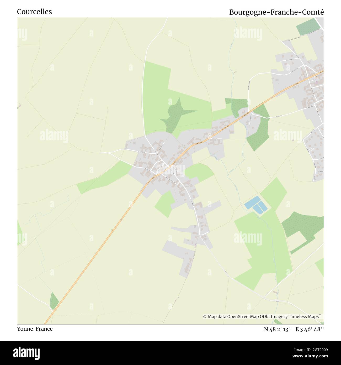 Courcelles, Yonne, Frankreich, Bourgogne-Franche-Comté, N 48 2' 13'', E ...