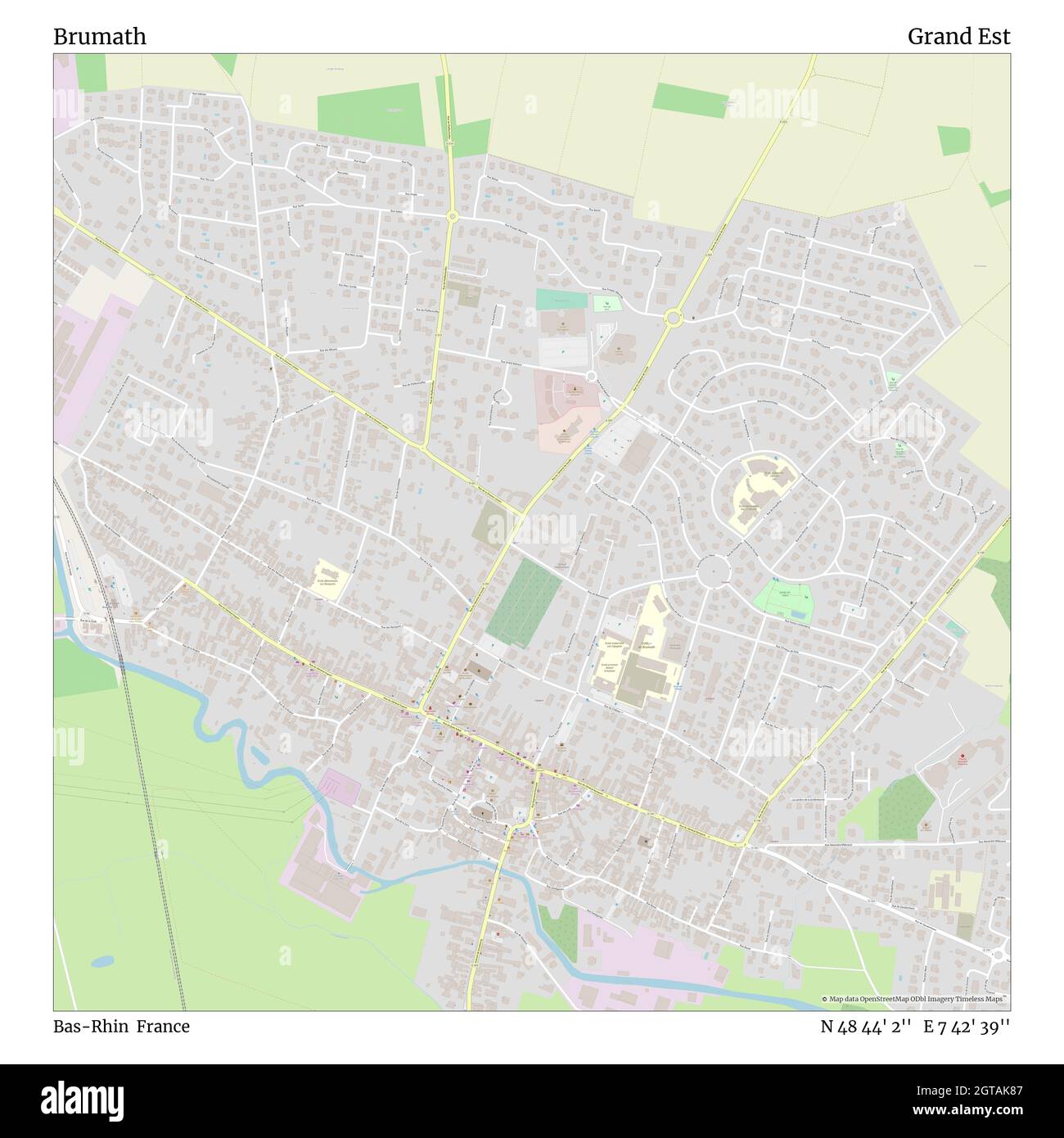 Brumath, Bas-Rhin, Frankreich, Grand Est, N 48 44' 2'', E 7 42' 39 ...