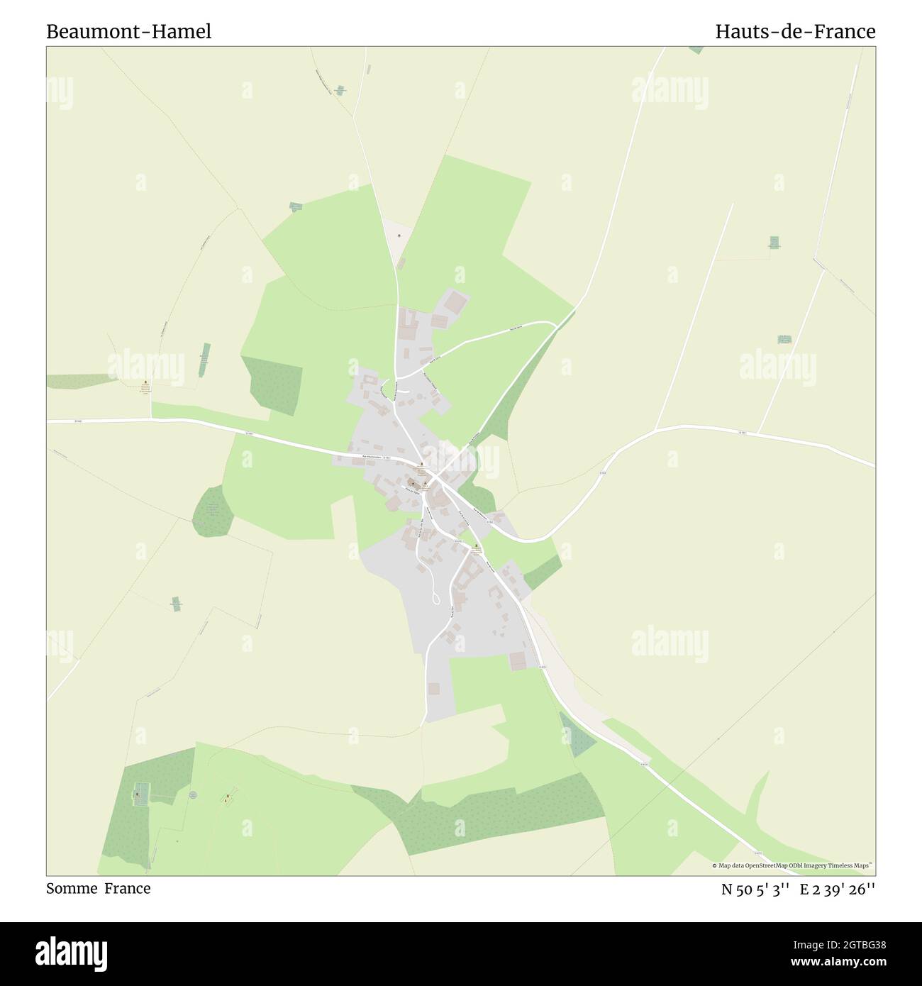 Beaumont-Hamel, Somme, Frankreich, Hauts-de-France, N 50 5' 3'', E 2 39 ...