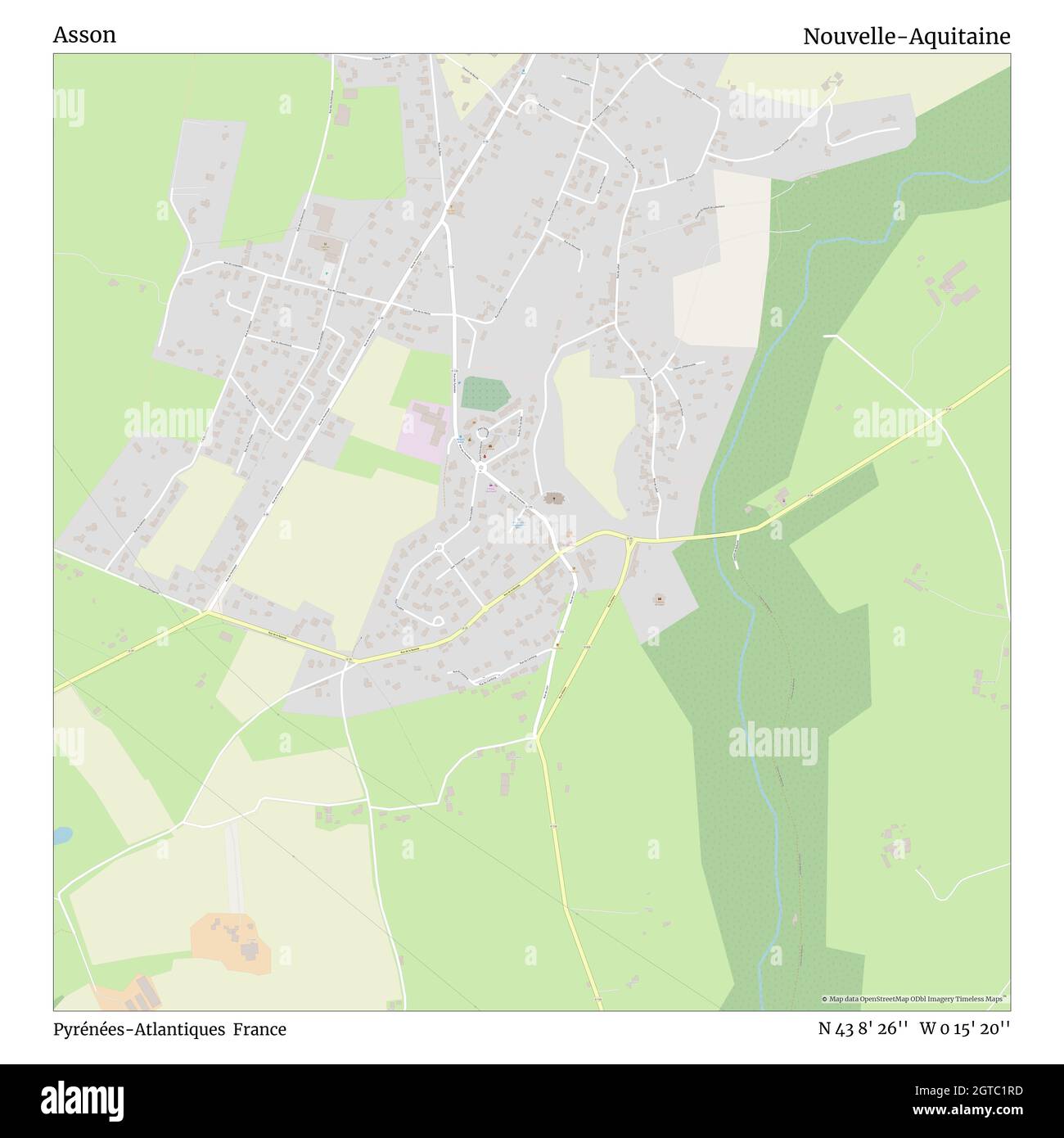 Asson, Pyrénées-Atlantiques, Frankreich, Nouvelle-Aquitaine, N 43 8' 26 ...