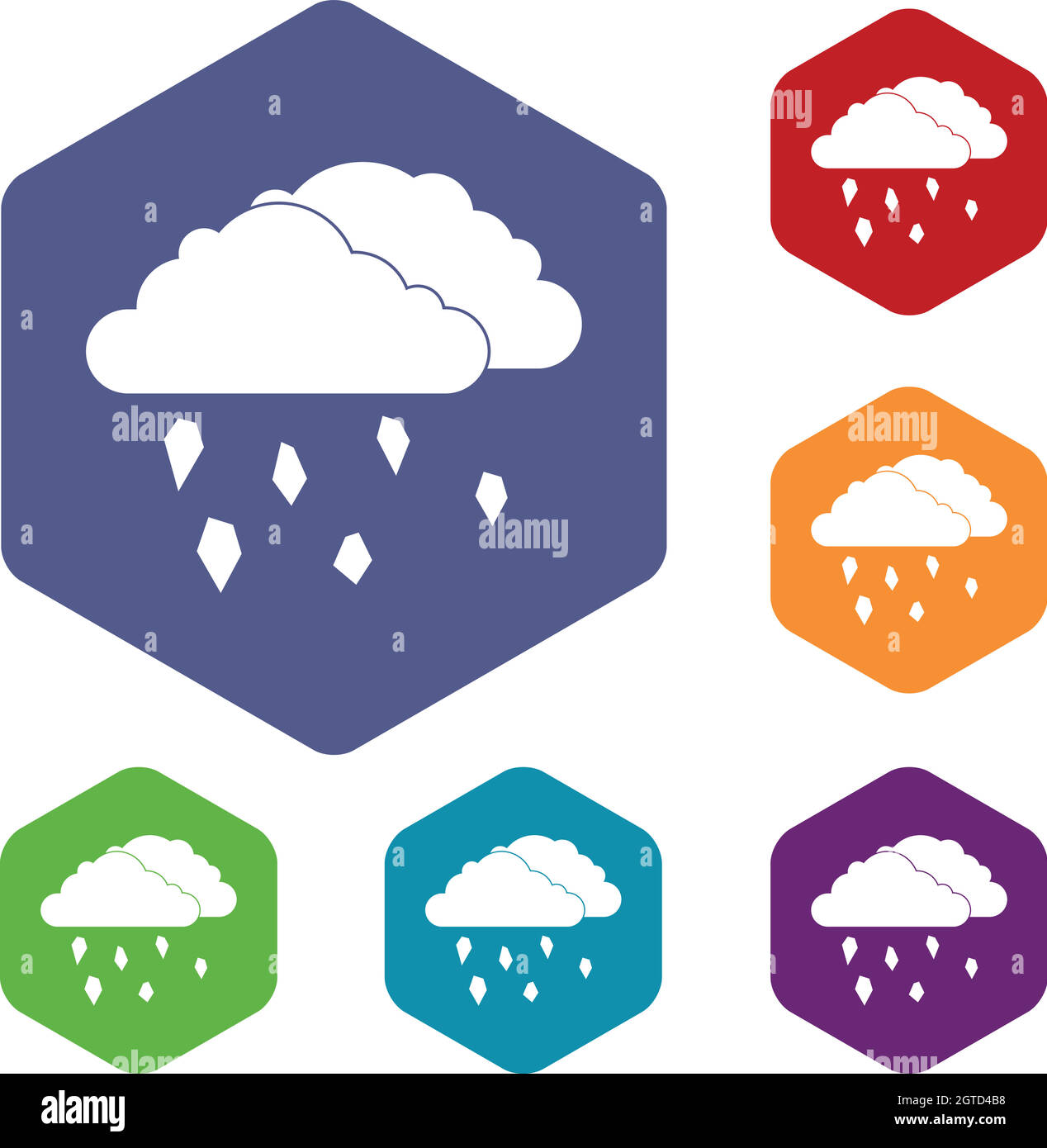 Regenwolken icons Stock-Vektorgrafiken kaufen - Alamy