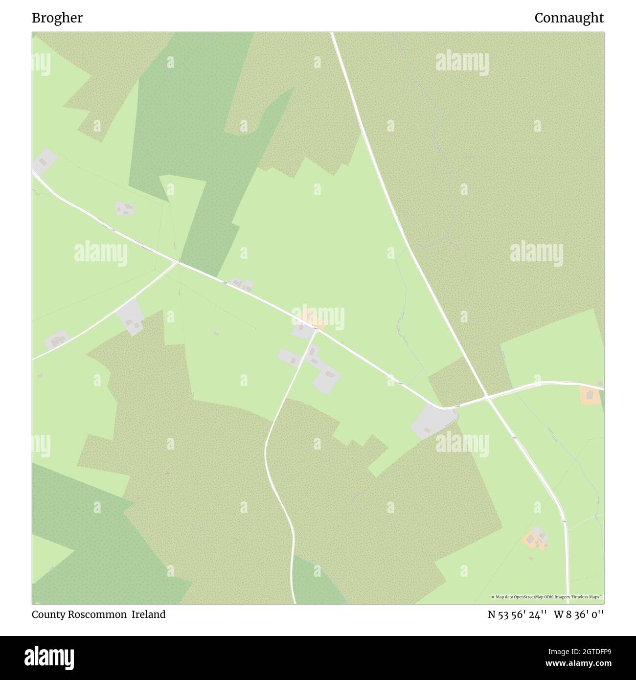 Brogher, County Roscommon, Ireland, Connaught, N 53 56' 24'', W 8 36' 0 ...