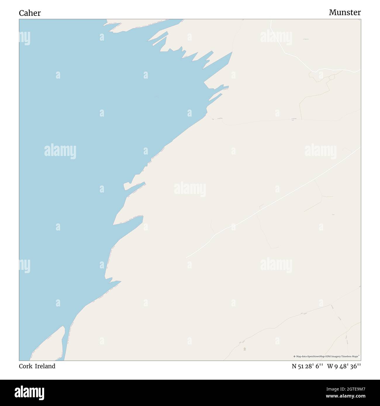 Caher, Cork, Ireland, Munster, N 51 28' 6'', W 9 48' 36'', map ...