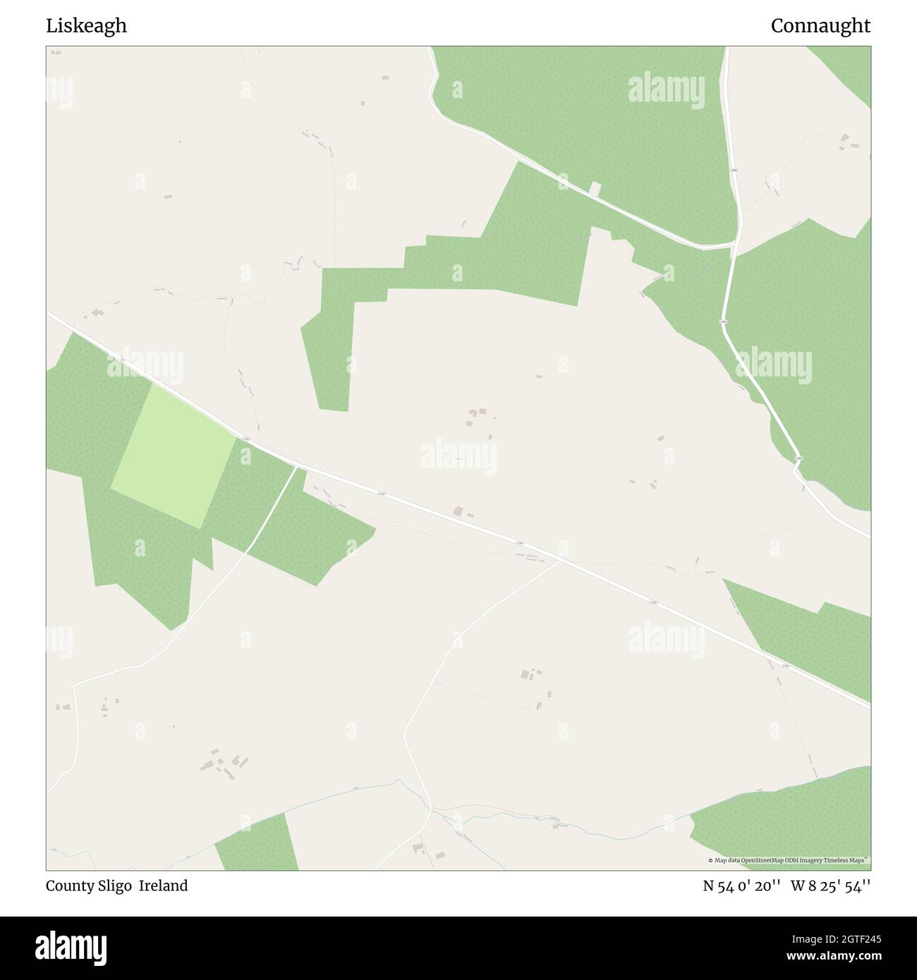 Liskeagh, County Sligo, Ireland, Connaught, N 54 0' 20'', W 8 25' 54 ...