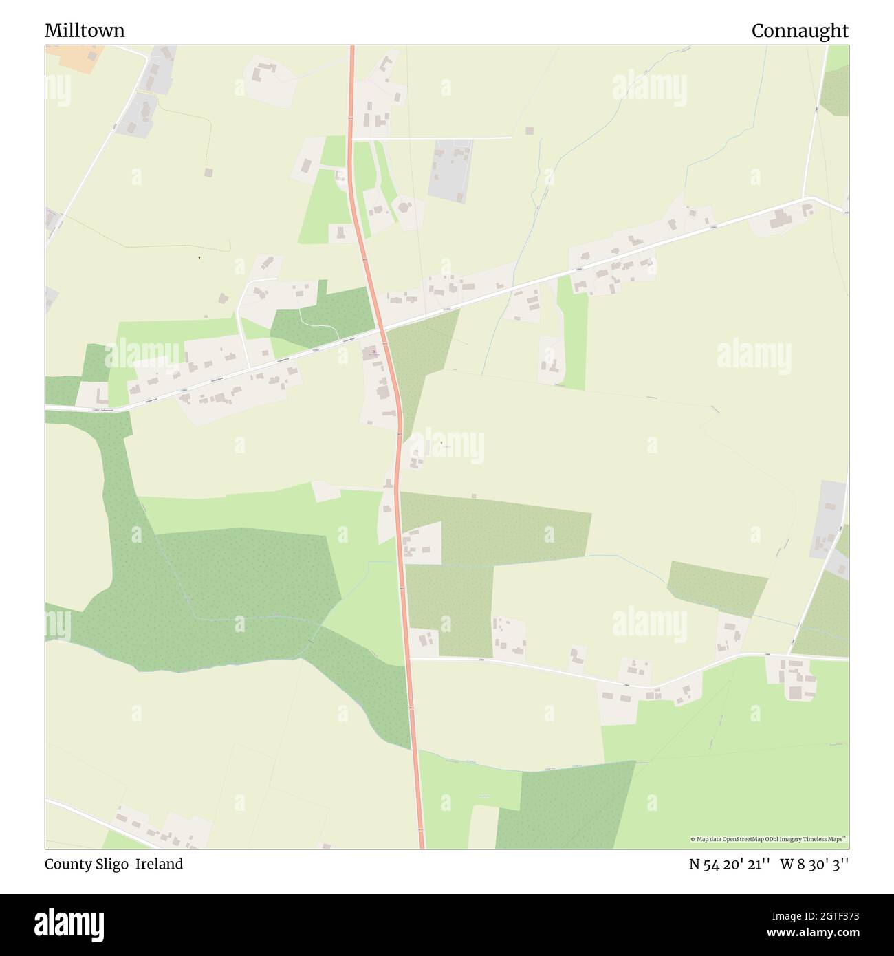 Milltown, County Sligo, Ireland, Connaught, N 54 20' 21'', W 8 30' 3 ...