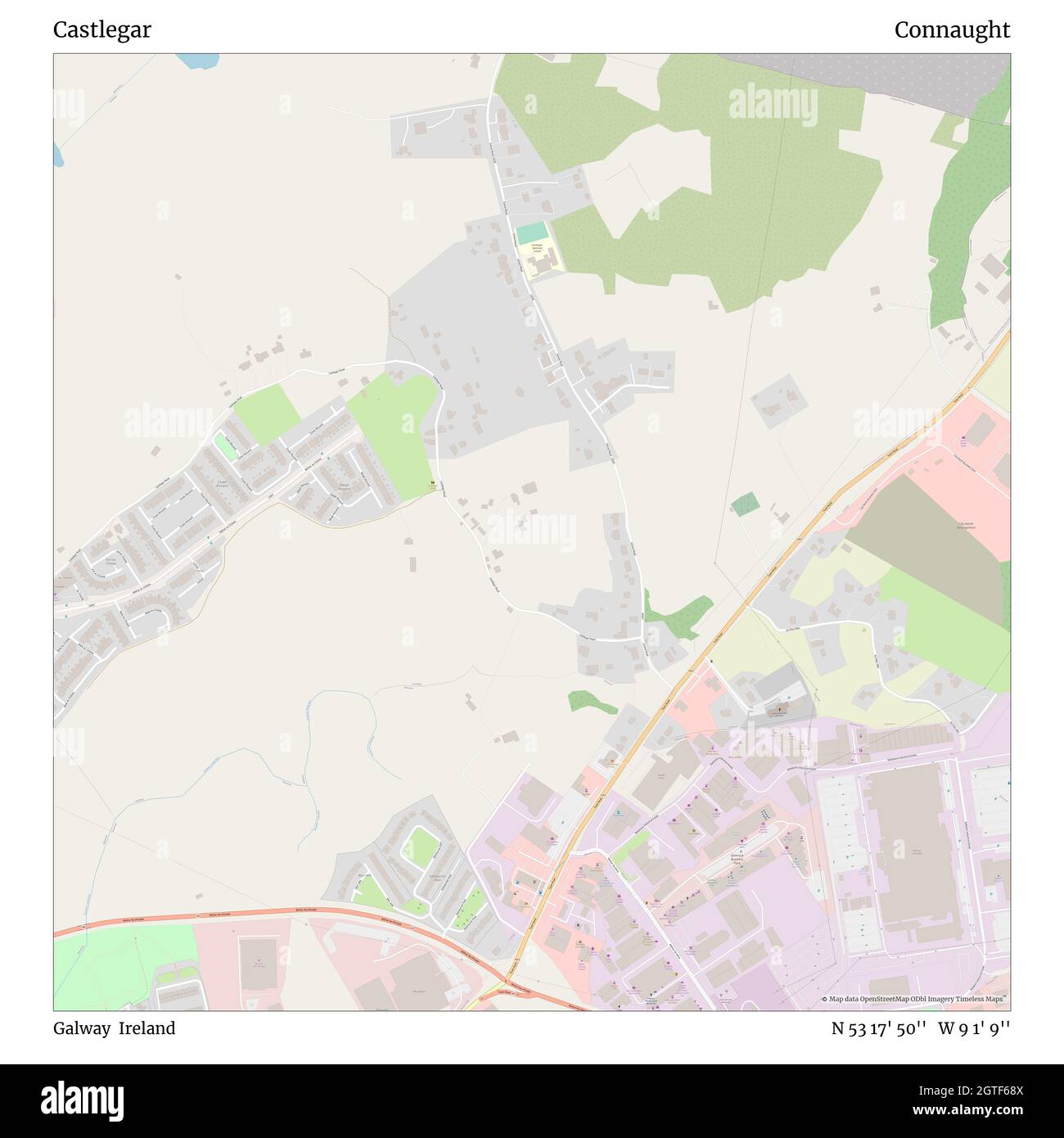 Castlegar, Galway, Ireland, Connaught, N 53 17' 50'', W 9 1' 9'', map ...