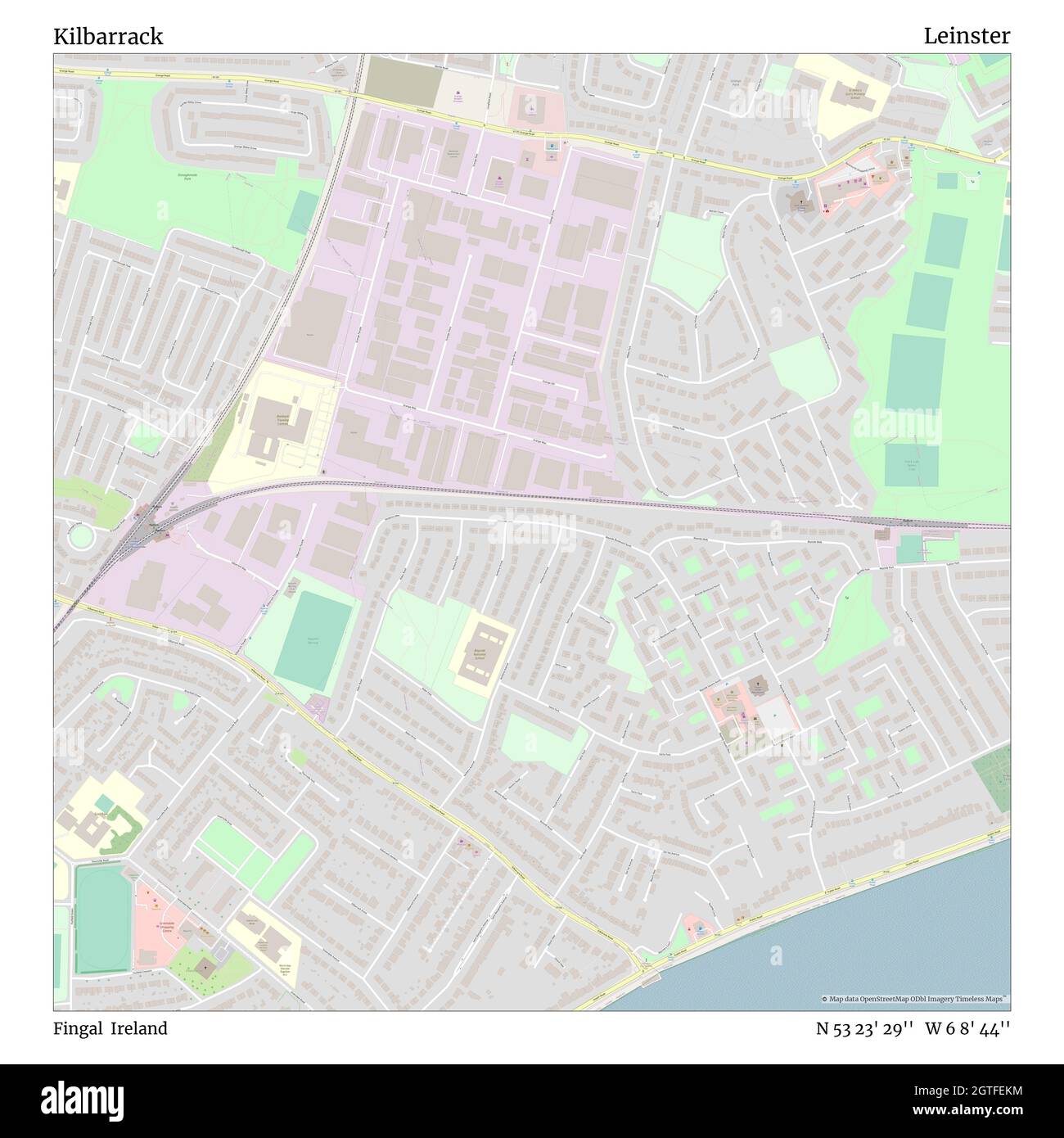 Kilbarrack, Fingal, Ireland, Leinster, N 53 23' 29'', W 6 8' 44'', map ...