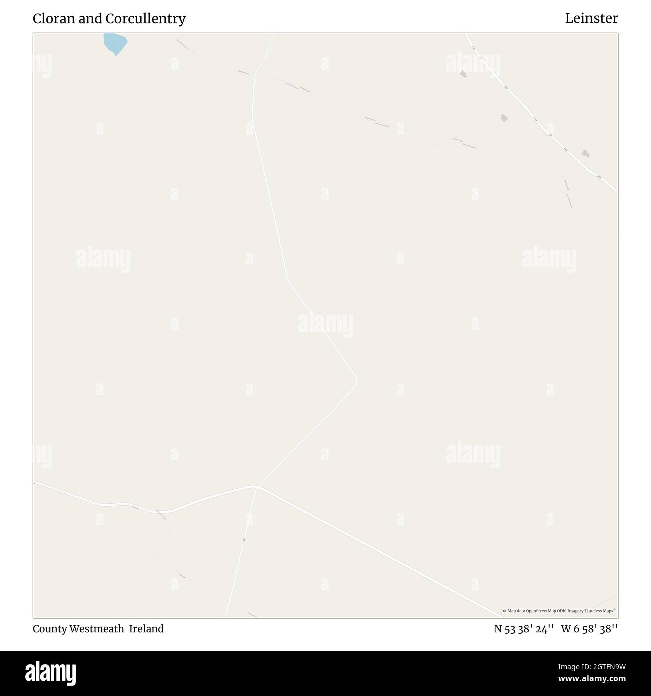 Cloran und Corcullentry, County Westmeath, Irland, Leinster, N 53 38 ...