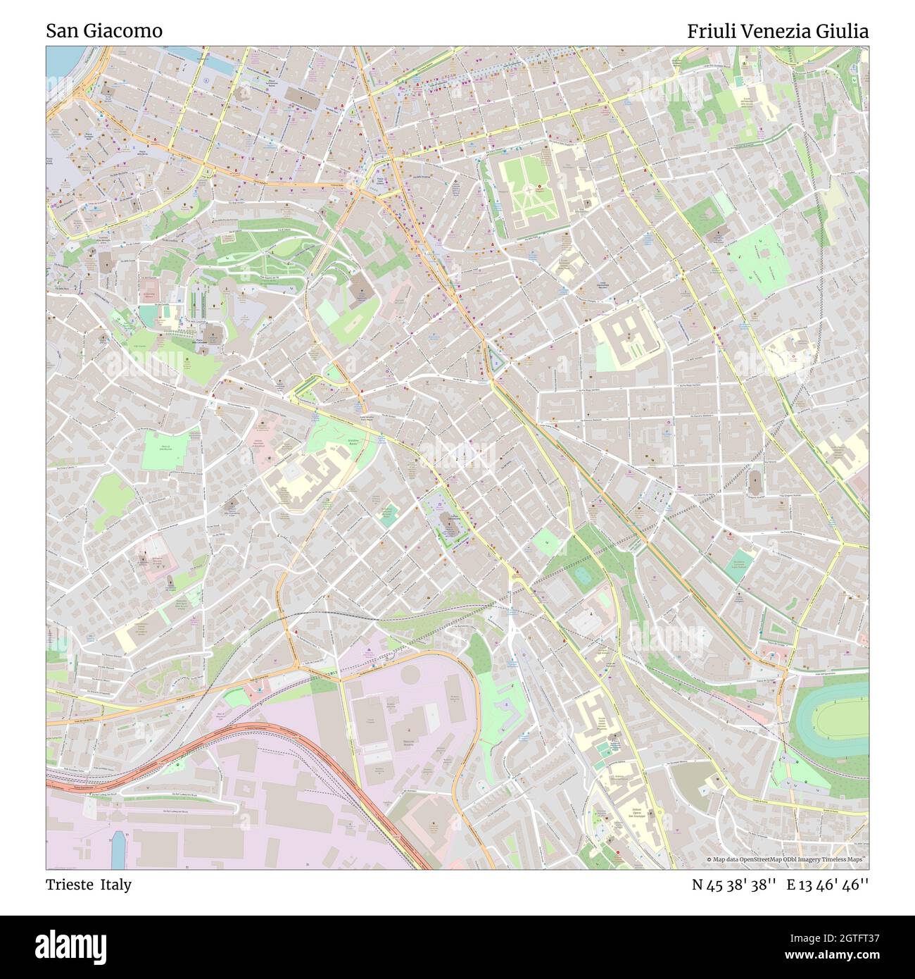 San Giacomo, Triest, Italien, Friaul Julisch Venetien, N 45 38' 38'', E ...