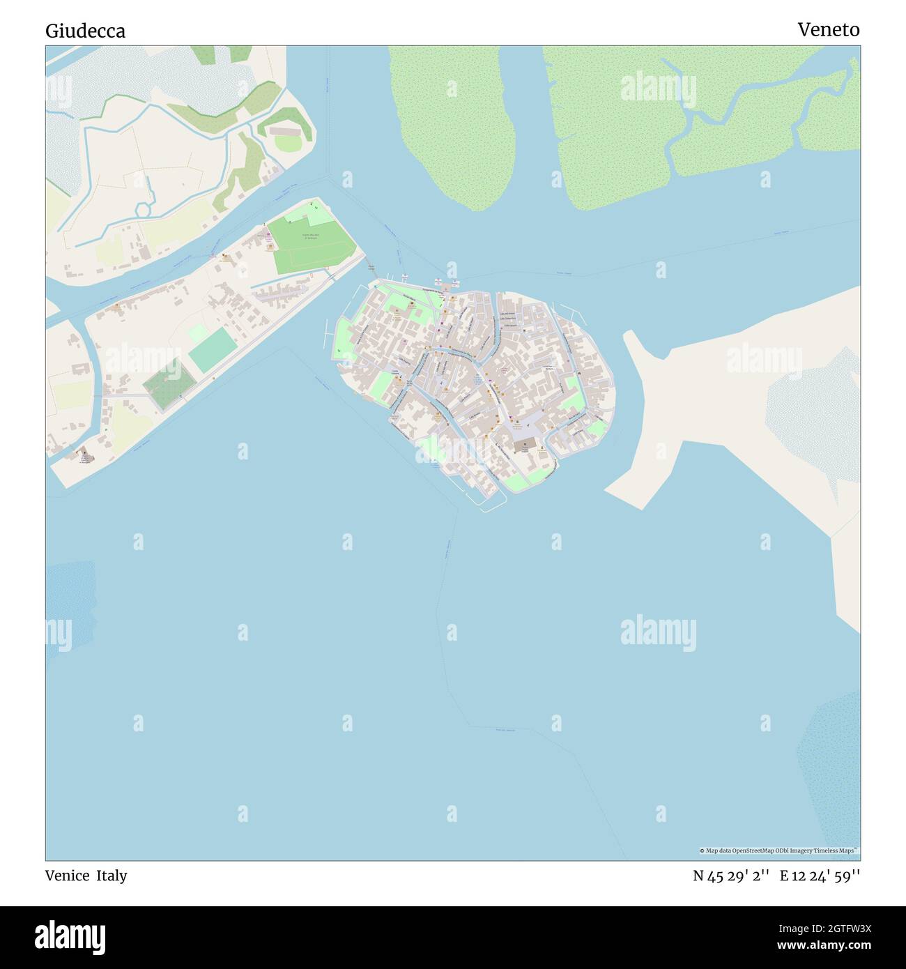 Giudecca, Venedig, Italien, Venetien, N 45 29' 2'', E 12 24' 59'', map ...