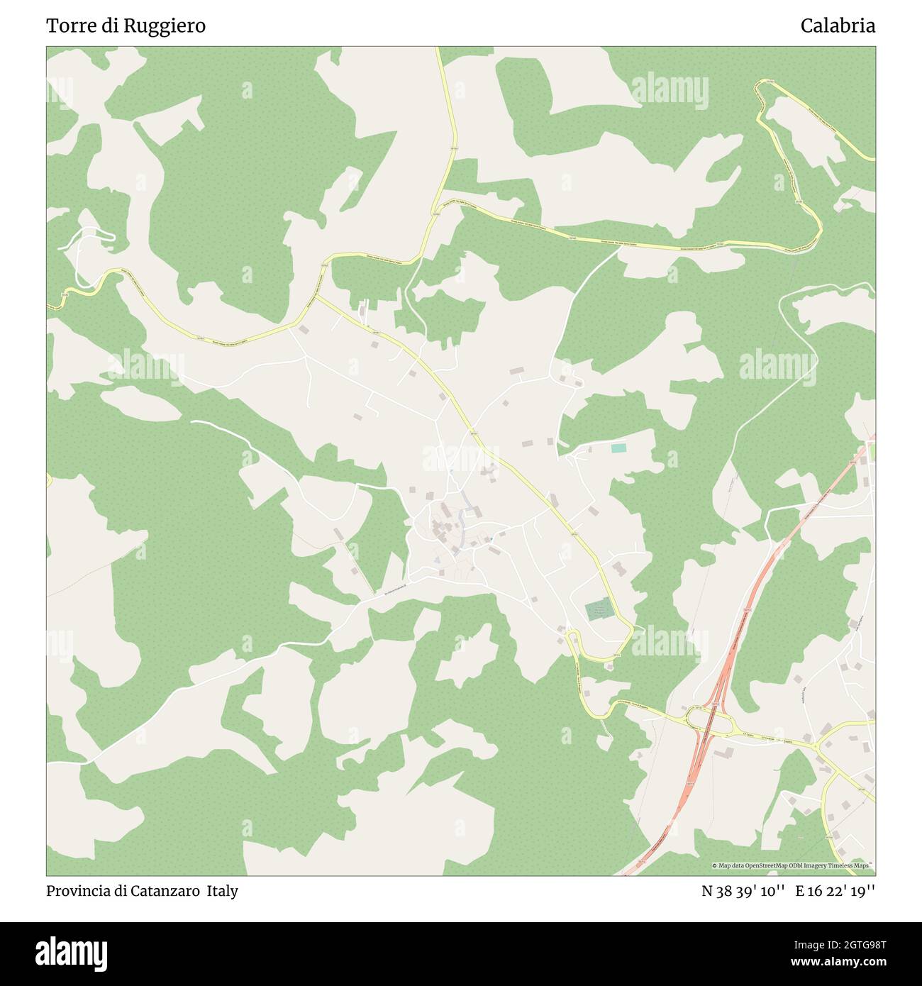Torre di Ruggiero, Provincia di Catanzaro, Italien, Kalabrien, N 38 39' 10'', E 16 22' 19'', map ...
