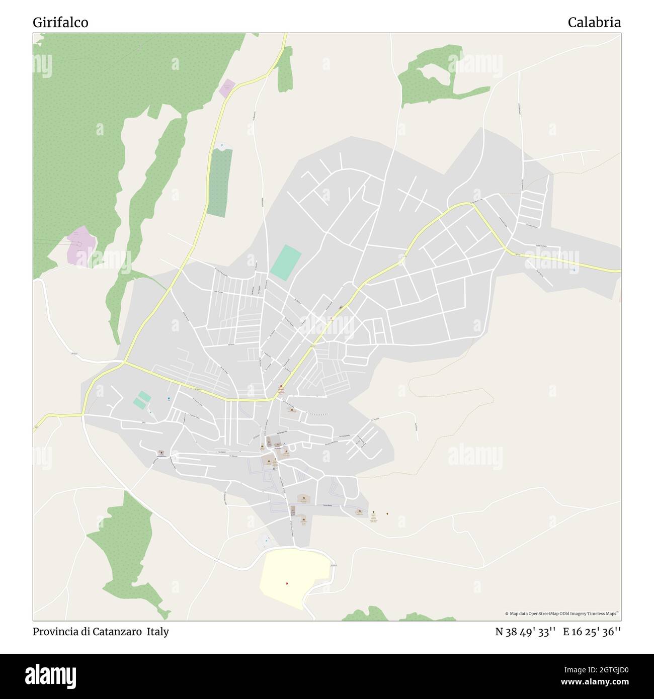 Girifalco, Provincia di Catanzaro, Italien, Kalabrien, N 38 49' 33'', E 16 25' 36'', map ...