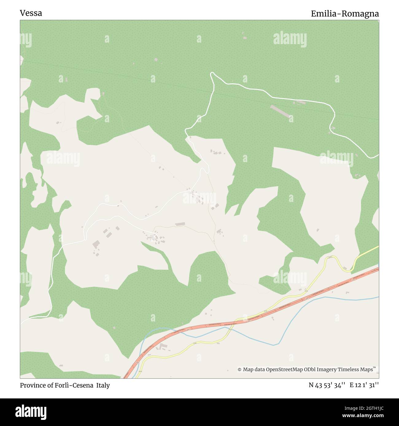 Vessa, Provinz Forlì-Cesena, Italien, Emilia-Romagna, N 43 53' 34'', E ...