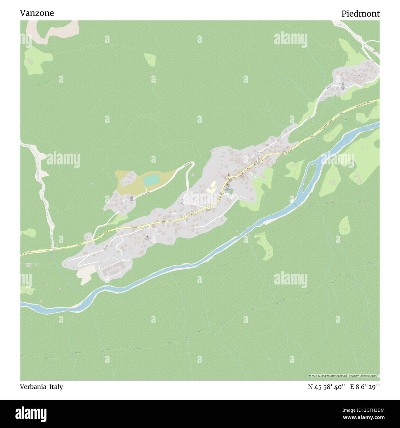 Vanzone, Verbania, Italien, Piemont, N 45 58' 40'', E 8 6' 29'', Karte ...