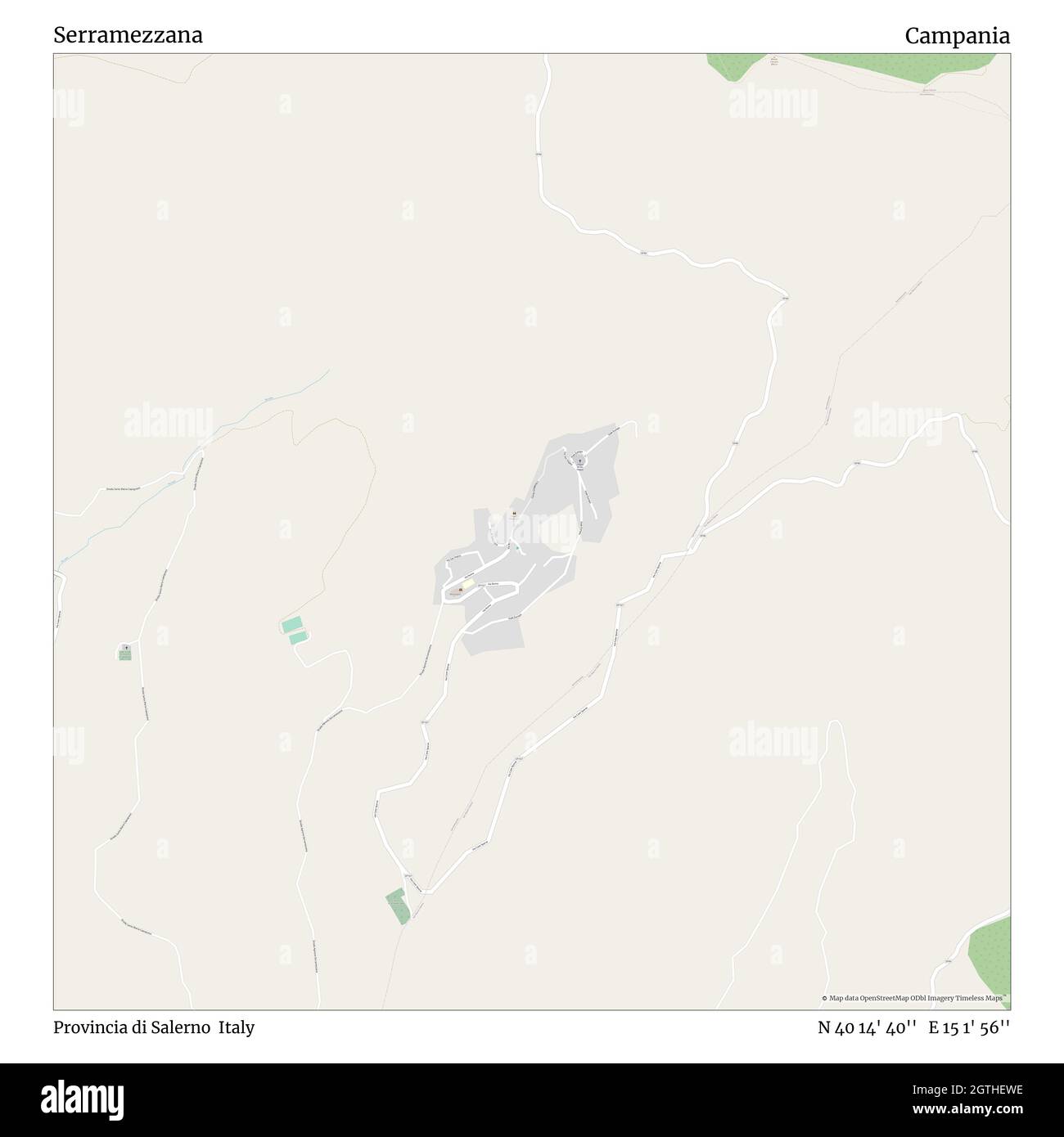Serramezzana, Provincia di Salerno, Italien, Kampanien, N 40 14' 40 ...