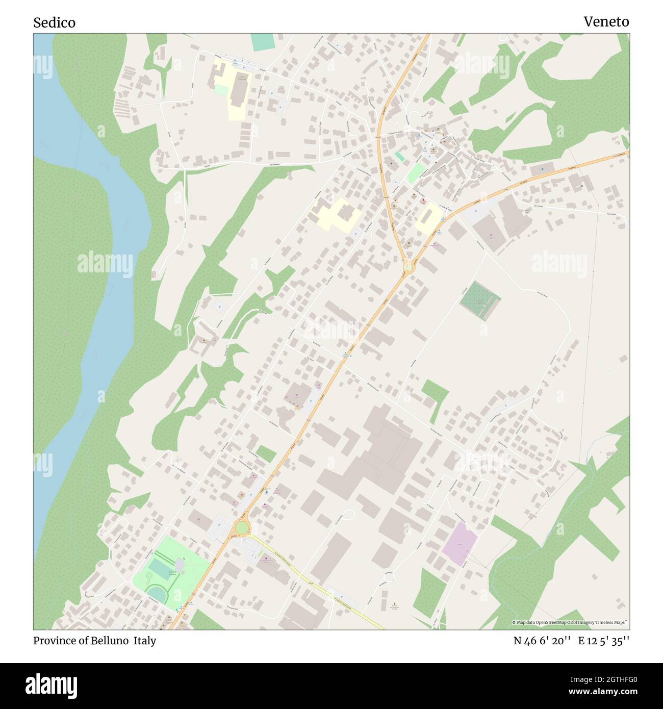 Sedico, Provinz Belluno, Italien, Venetien, N 46 6' 20'', E 12 5' 35 ...