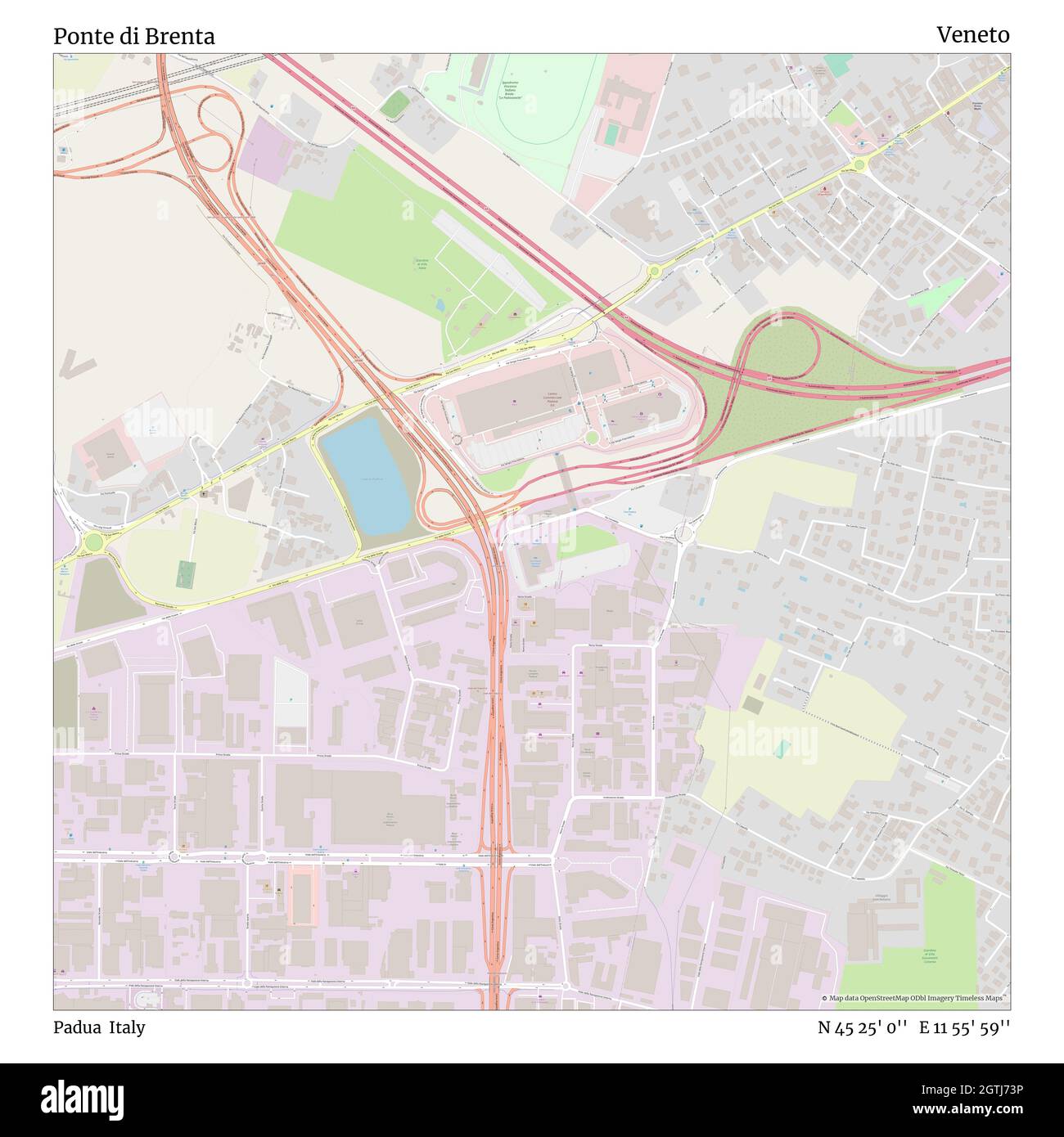 Ponte di Brenta, Padua, Italien, Venetien, N 45 25' 0'', E 11 55' 59 ...