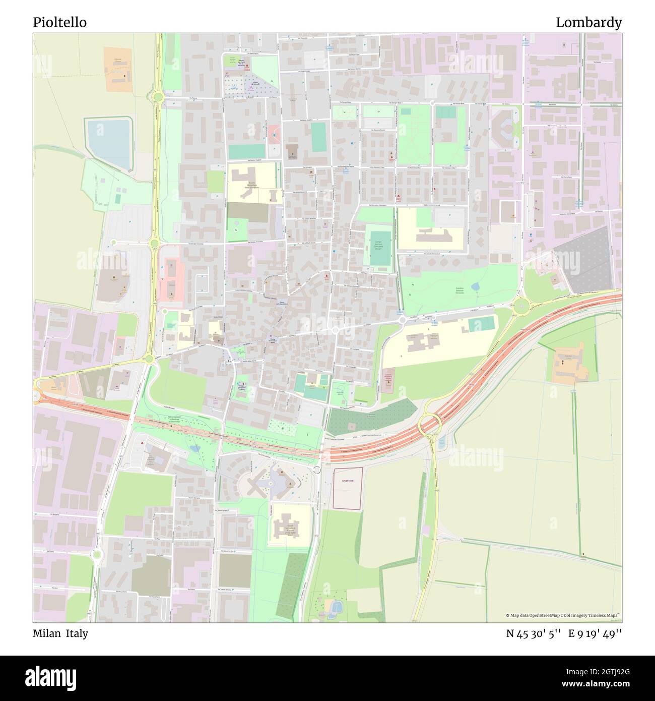 Pioltello, Mailand, Italien, Lombardei, N 45 30' 5'', E 9 19' 49'', map ...