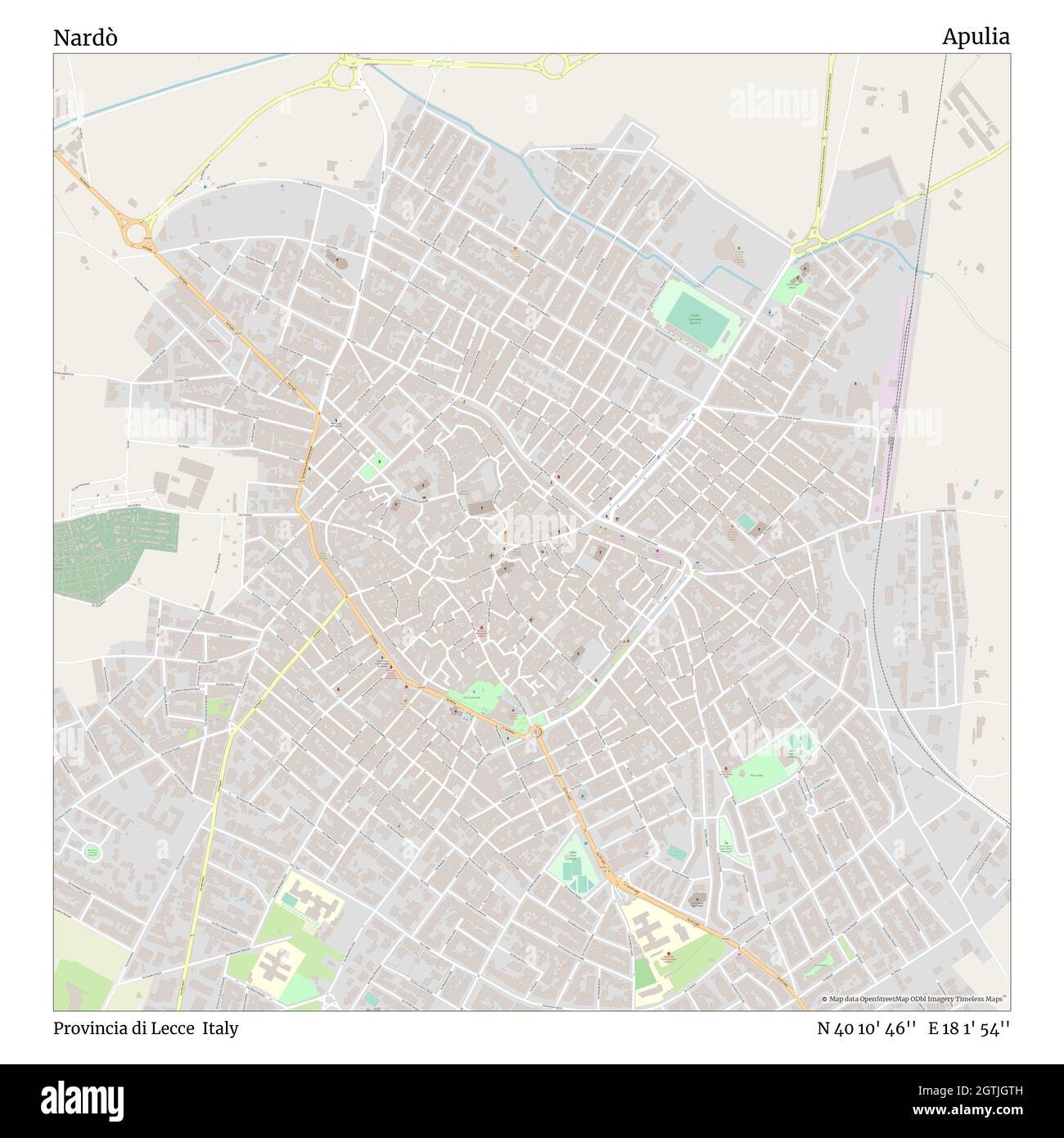 Nardò, Provincia di Lecce, Italien, Apulien, N 40 10' 46'', E 18 1' 54 ...