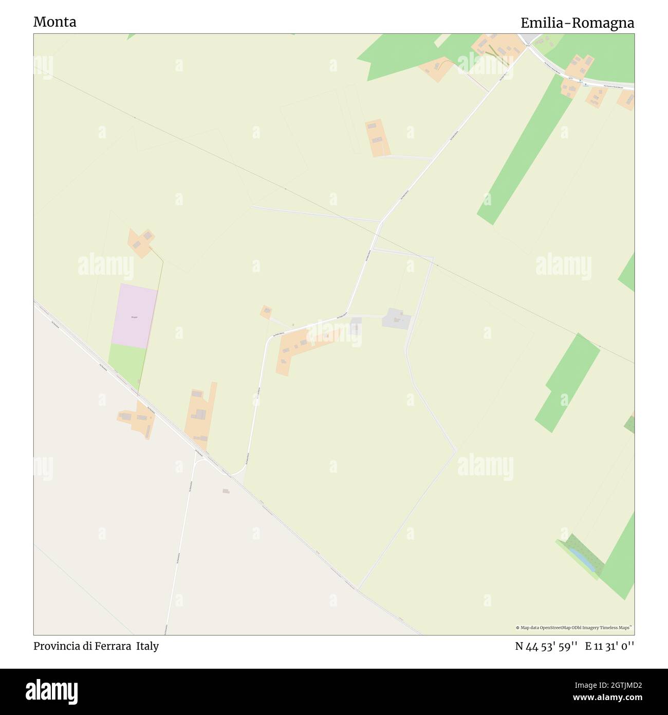 Monta, Provincia di Ferrara, Italien, Emilia-Romagna, N 44 53' 59'', E ...