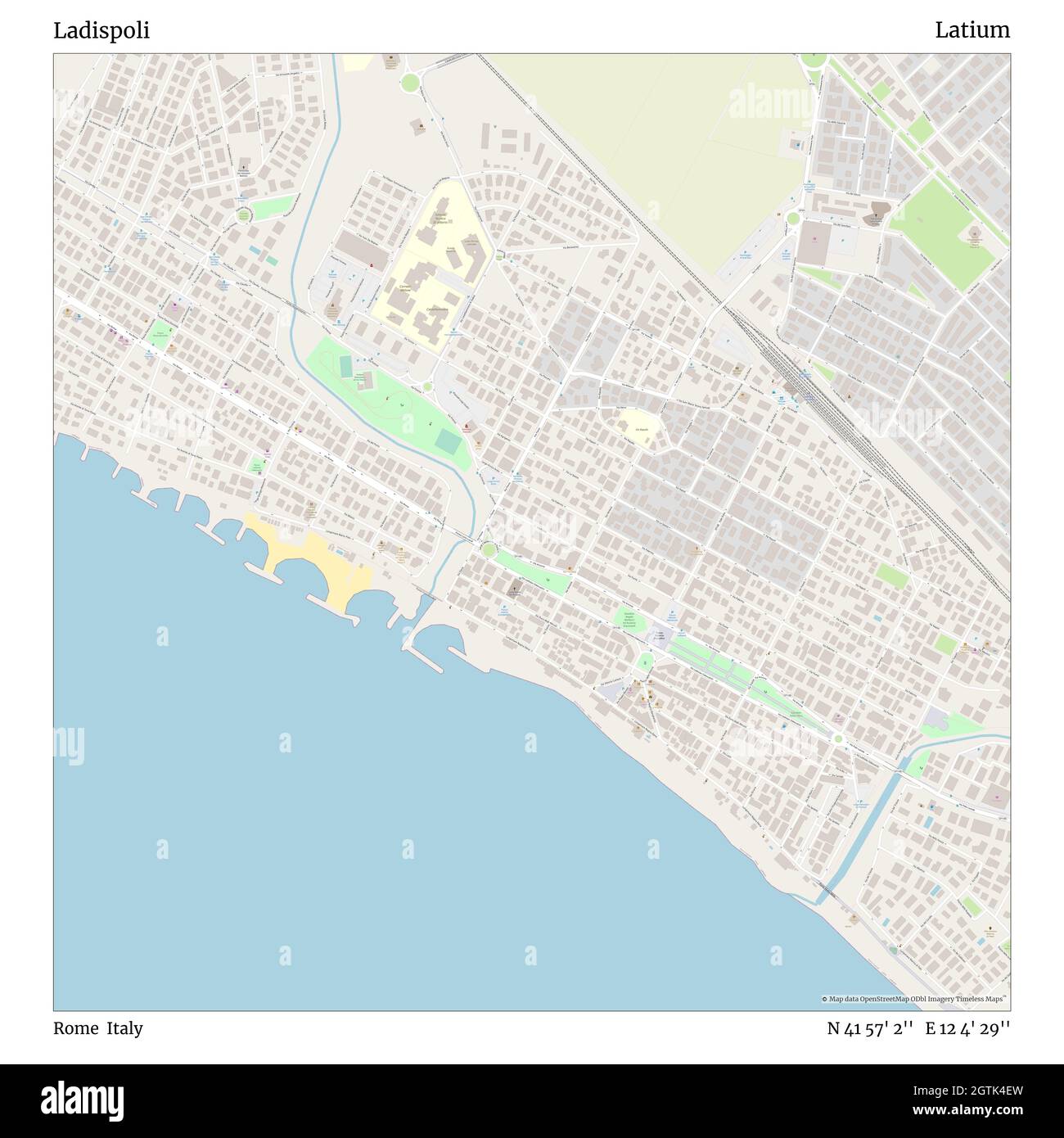 Ladispoli, Rom, Italien, Latium, N 41 57' 2'', E 12 4' 29'', Karte ...