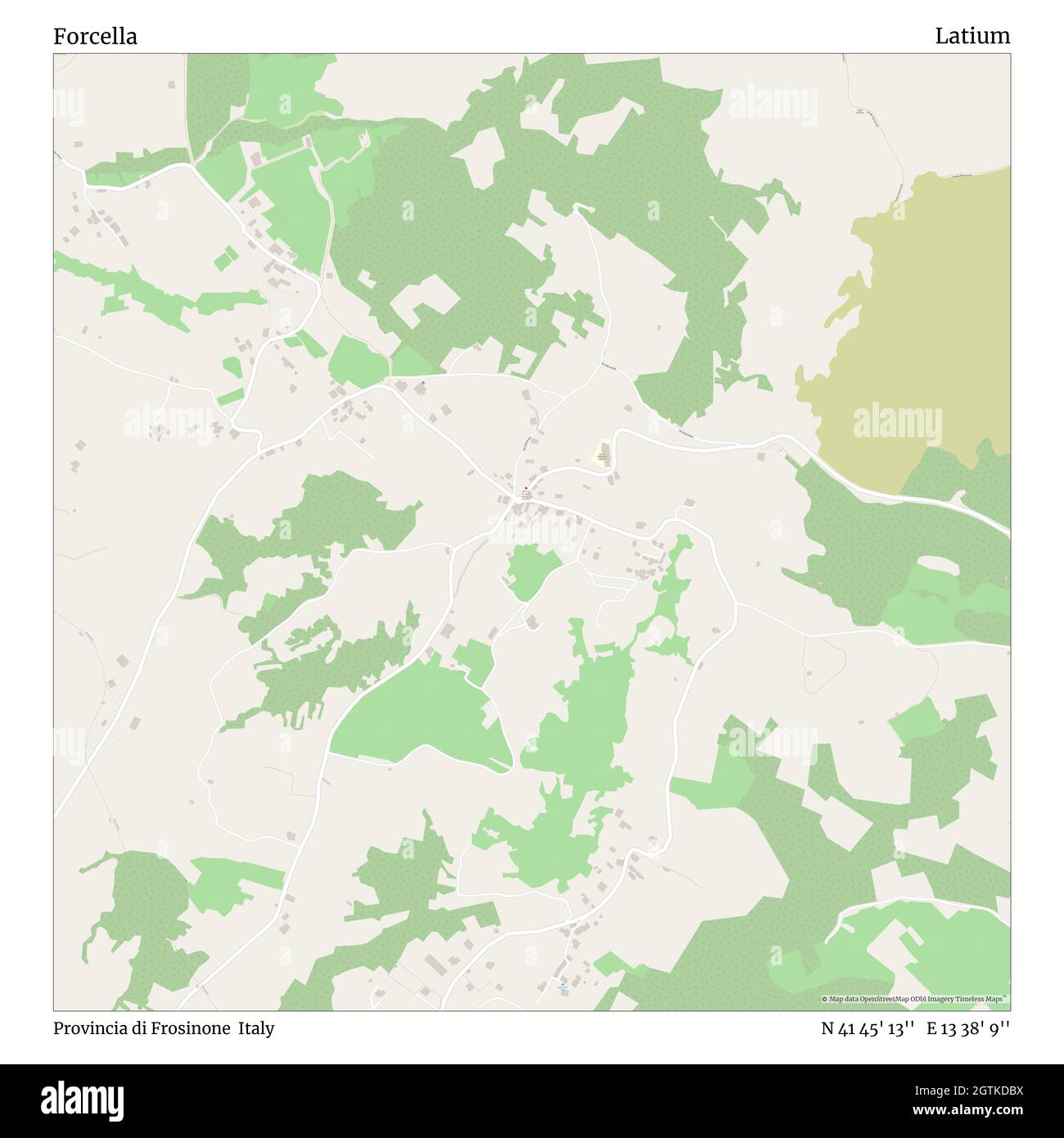 Forcella, Provincia di Frosinone, Italien, Latium, N 41 45' 13'', E 13 ...