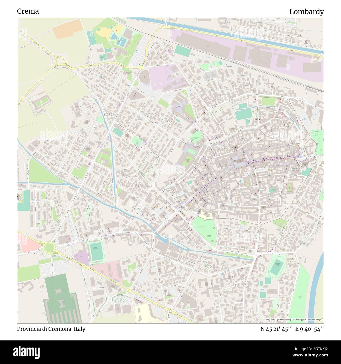 Crema, Provincia di Cremona, Italien, Lombardei, N 45 21' 45'', E 9 40 ...