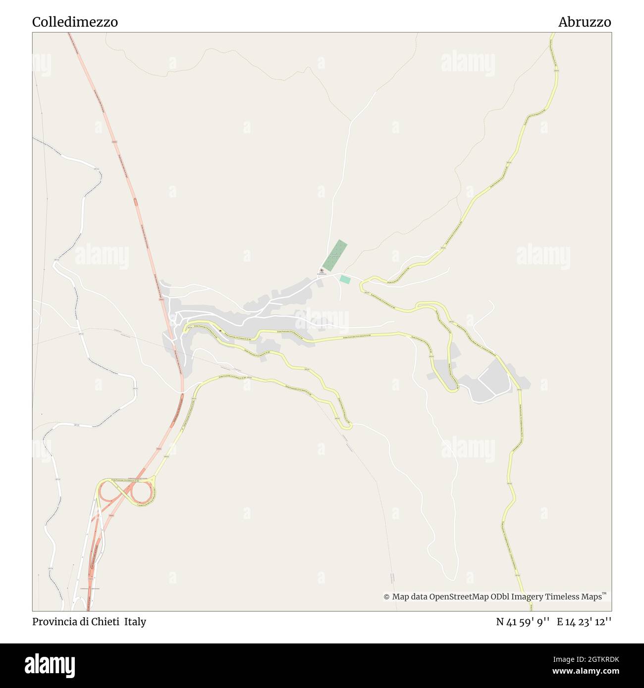 Colledimezzo, Provincia di Chieti, Italien, Abruzzen, N 41 59' 9'', E ...