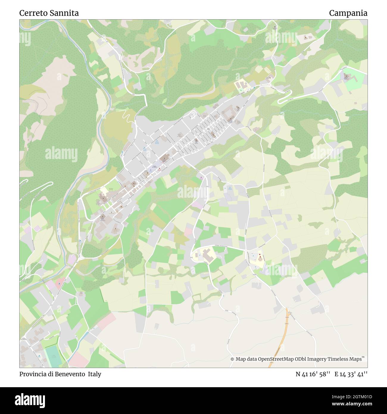 Cerreto Sannita, Provincia di Benevento, Italien, Kampanien, N 41 16 ...