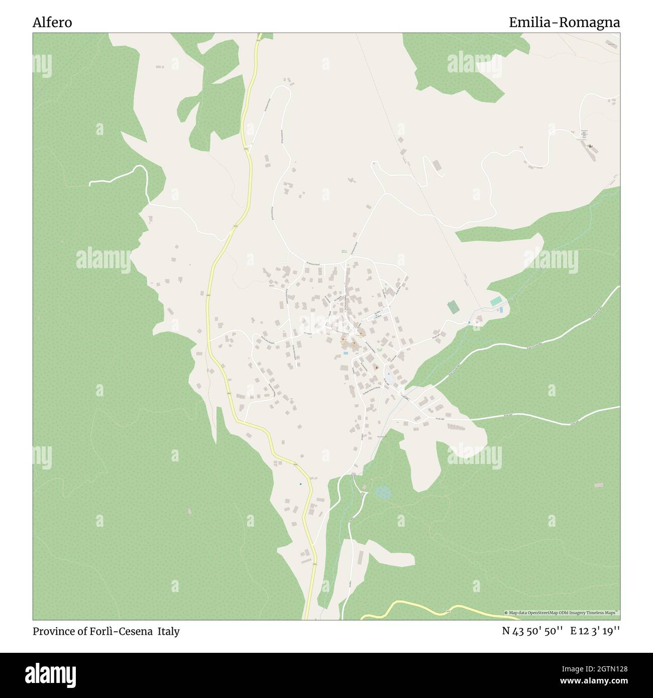 Alfero, Provinz Forlì-Cesena, Italien, Emilia-Romagna, N 43 50' 50'', E ...