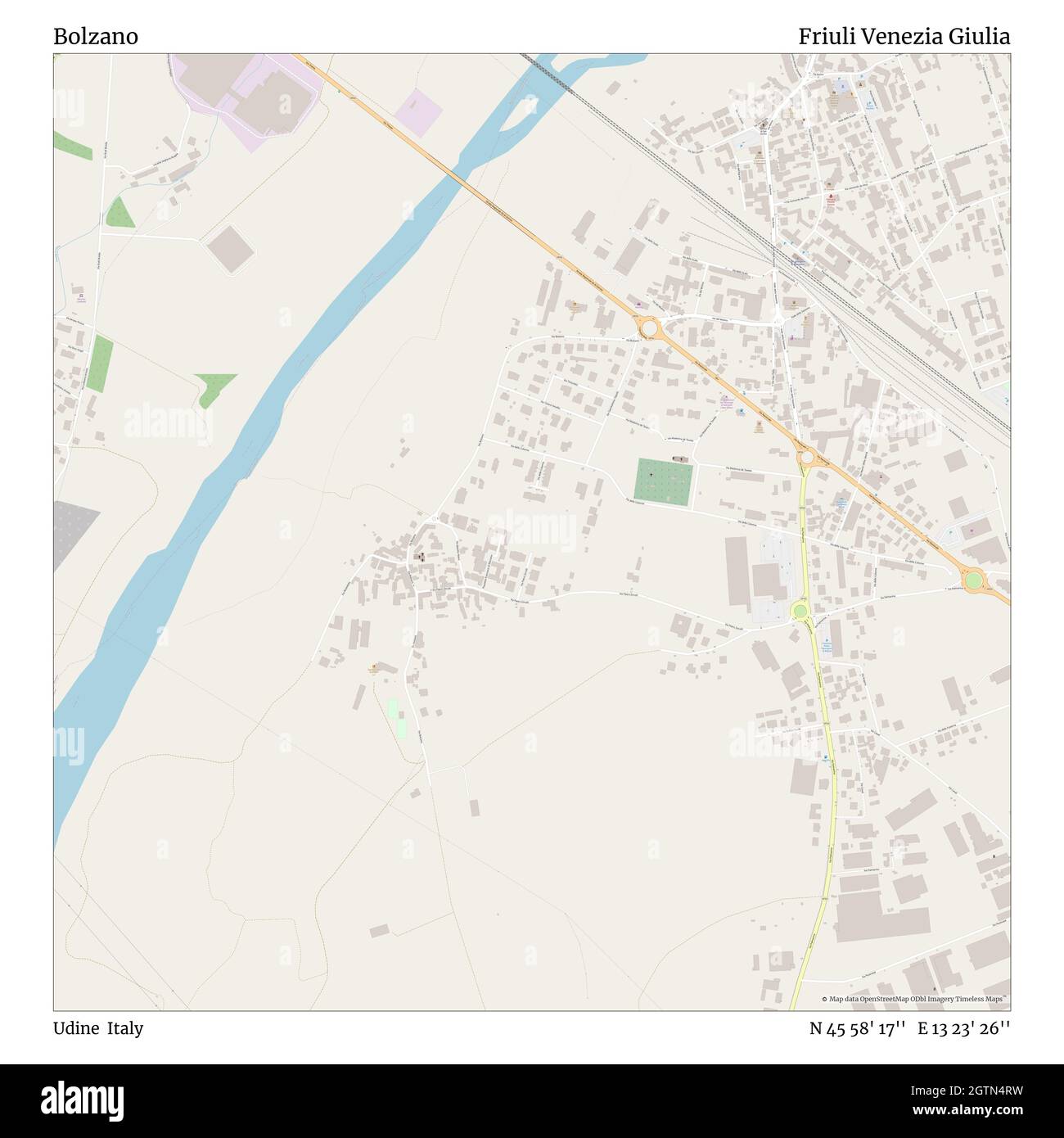 Bozen, Udine, Italien, Friaul Julisch Venetien, N 45 58' 17'', E 13 23 ...
