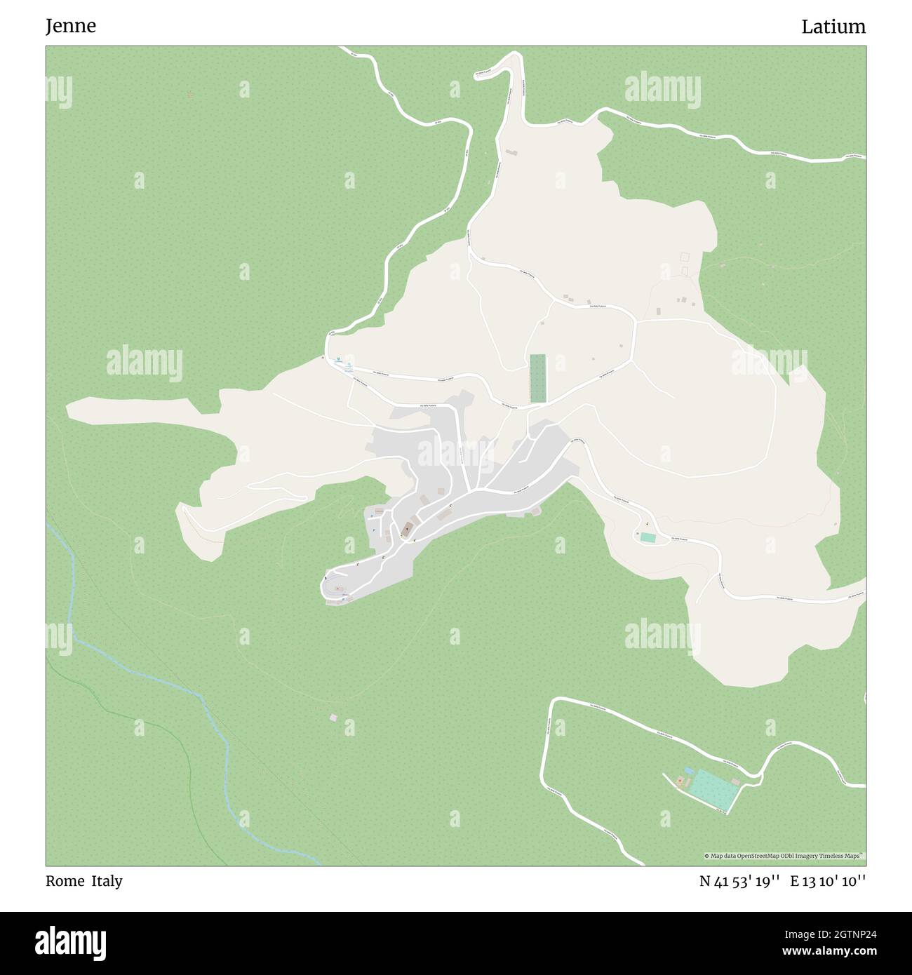 Jenne, Rom, Italien, Latium, N 41 53' 19'', E 13 10' 10'', map ...