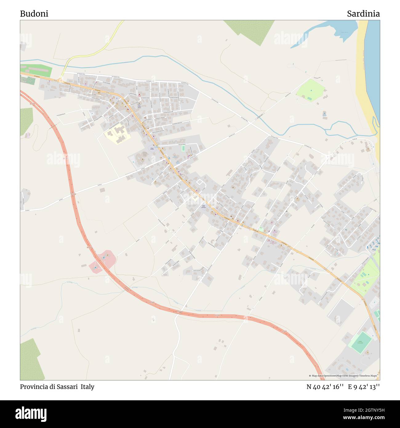 Budoni, Provincia di Sassari, Italien, Sardinien, N 40 42' 16'', E 9 42 ...
